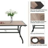 MF Studio 7 Pieces Patio Dining Set Metal Furniture Set with 6 Swivel ...