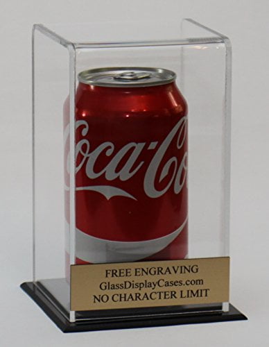 Beer or Soda Can Personalized Acrylic Display Case with Black Acrylic ...