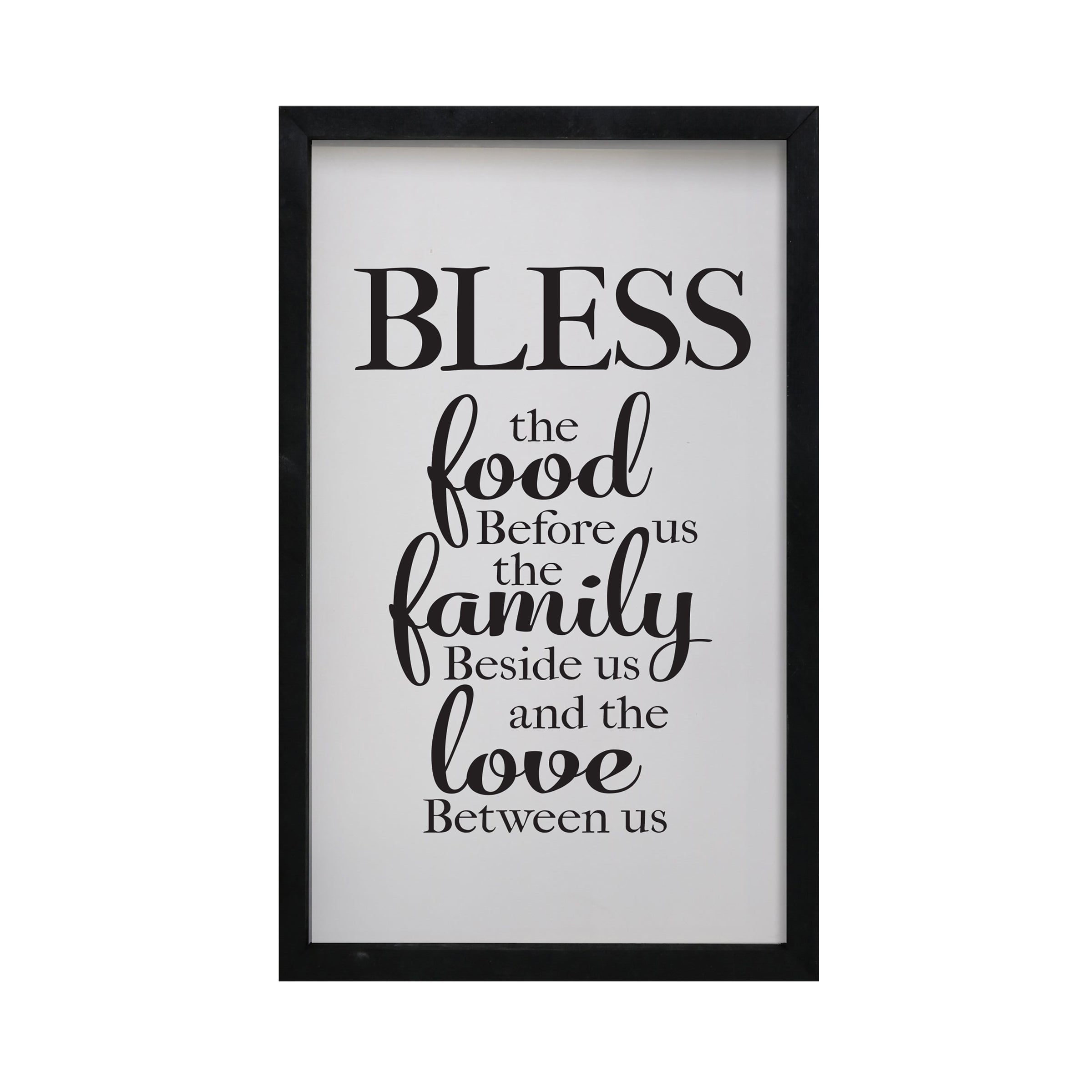 Modern Framed Shadow Box 12x18 Bless The Food - Walmart.com