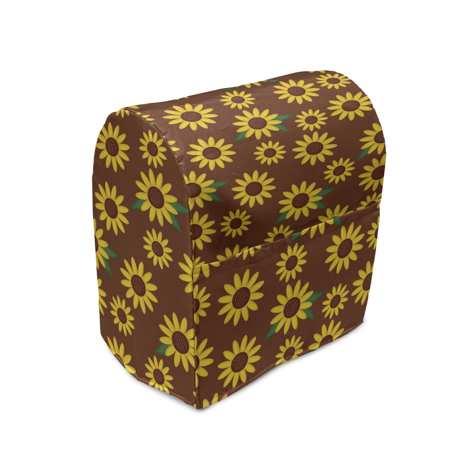 Sunflower Stand Mixer Cover, Cartoon Blossoms Lively Petals and Green ...