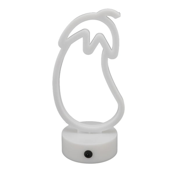 Eggplant Neon Sign, USB Or Battery Powered Flexible Silicone Cool LED ...