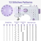 BCOOSS Sewing Machine for Beginners Portable with 12 Stitches ...