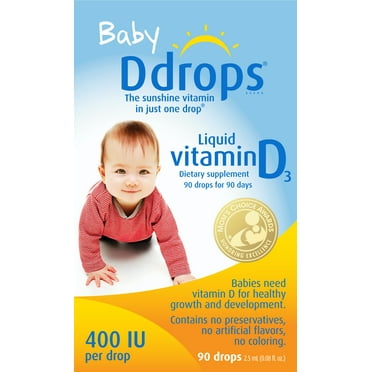 Ddrops Adult 1000 IU Vitamin D Liquid Drops, Easy-to-swallow, Chemical ...