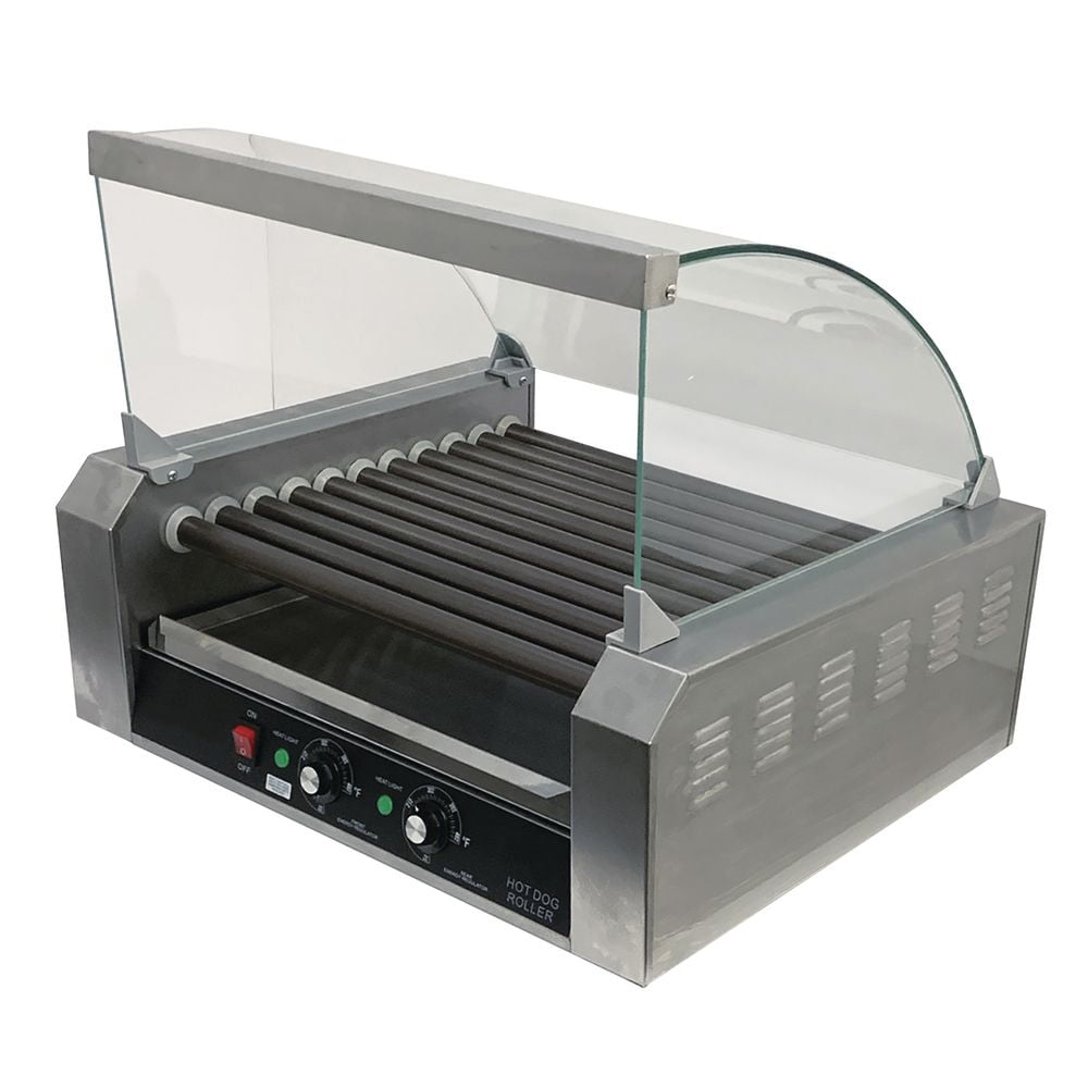 Centaur Glass Sneeze Guard for 30-Capacity Hot Dog Roller Grill - 21 1/ ...