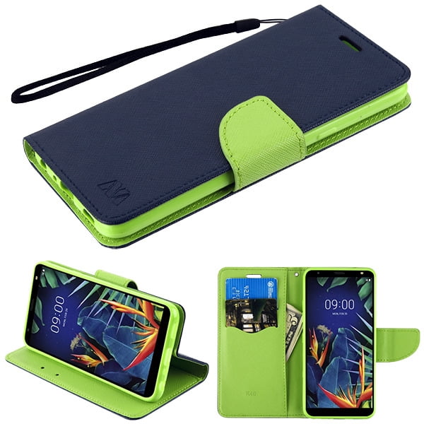 LG K40 Wallet Case Book Flip Cover and [Credit Card Slot] Magnetic ...