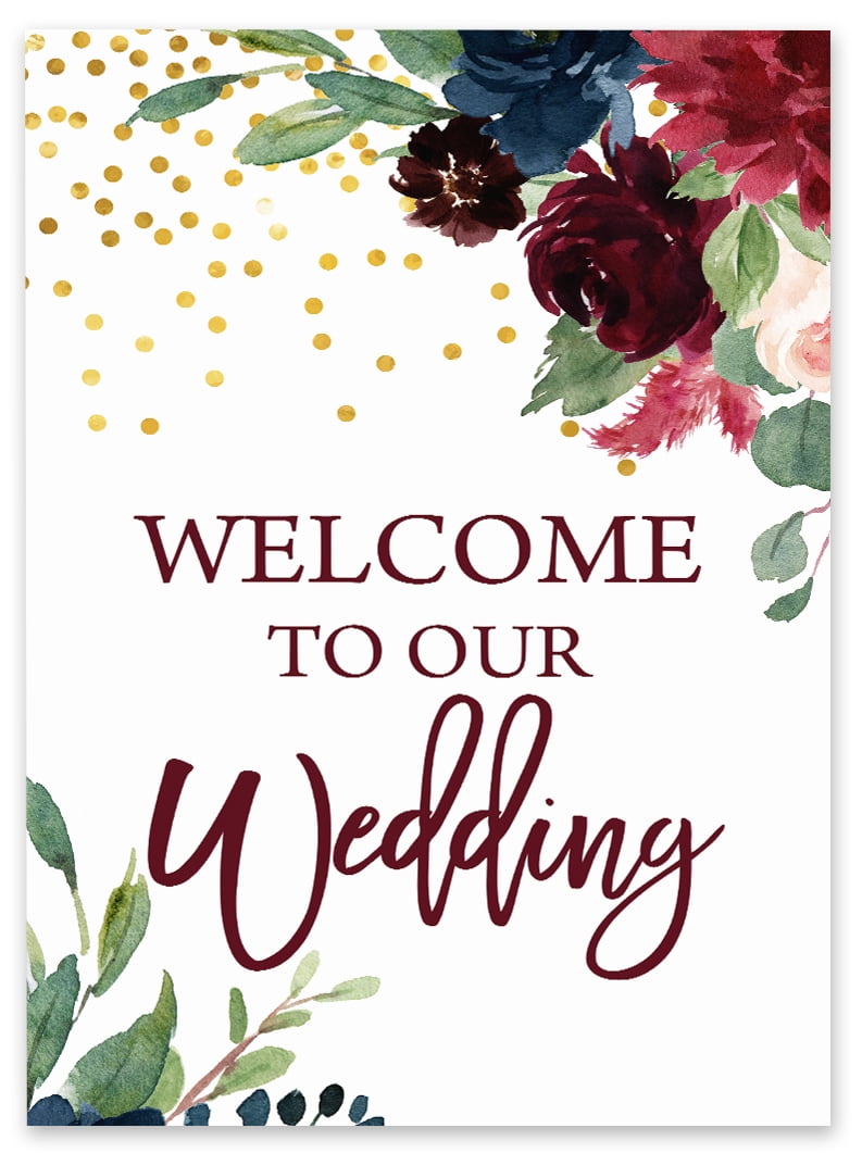 Darling Souvenir MADE WITH LOVE Watercolor flowerLargeWelcomeSign ...