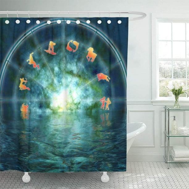 HATIART Blue Artistic Astrology with Zodiac Signs Reflected in Water ...
