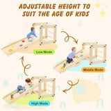 INFANS 12-in-1 Montessori Wooden Climber Set, Foldable Triangle with ...