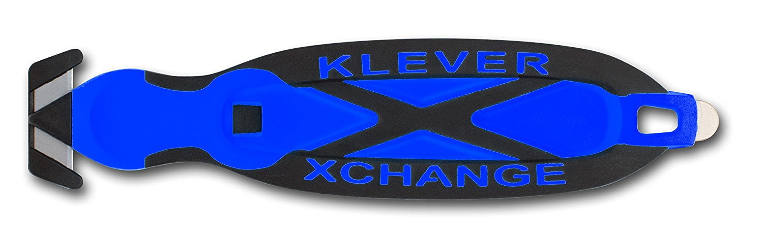 Klever XChange KCJ-XC-20B Safety Box Cutter, Blue - Walmart.com