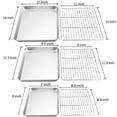 VeSteel Stainless Steel Baking Sheet & Cooling Rack Set, Non-Toxic ...