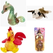 Assorted Ty Beanie Baby 4 Pack Bundle: Waves the Orca Whale, Gracie the ...