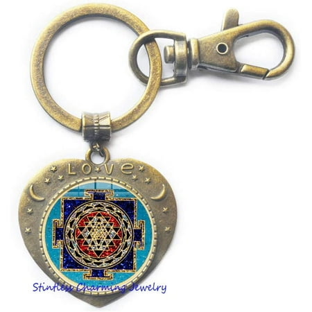 Buddhist Mandala Keychain,Sacred Geometry Jewelry,Tibetan Keychain ...