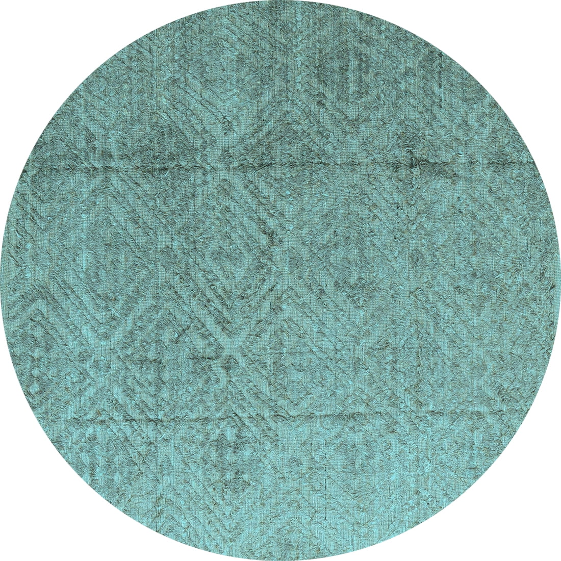 Ahgly Company Indoor Round Oriental Light Blue Modern Area Rugs, 8 ...