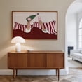 Affixzi Burgundy Print for Bedroom, Maroon Pink Above Bed Art, Trendy ...