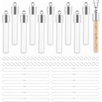 12 Sets Glass Vial Necklace Openable Glass Vial Pendant Wishing Bottle ...