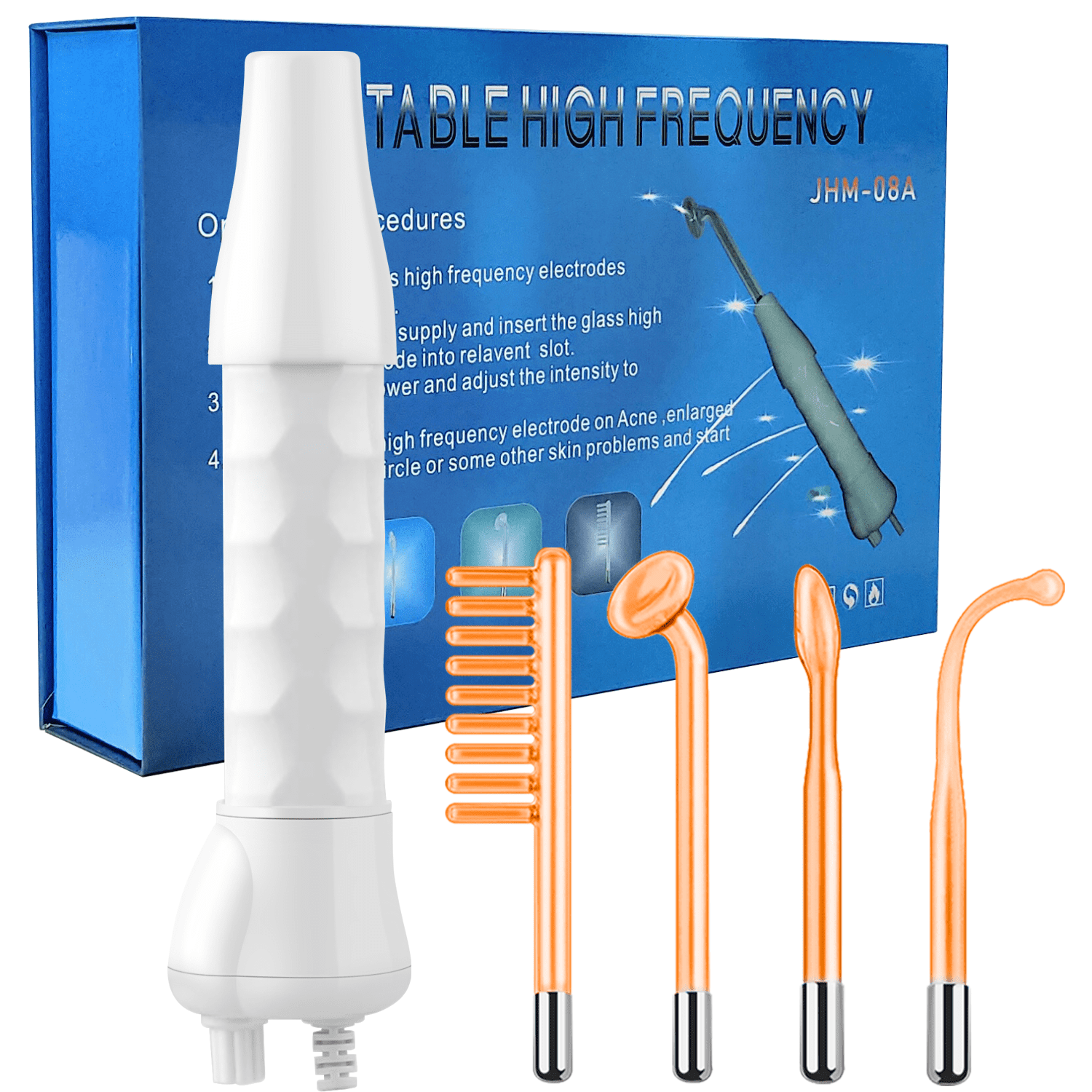 Portable High Frequency Facial Machine - Skin Tightening & Hair ...