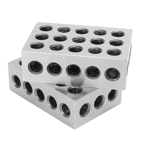 Hardened Steel Blocks Set 23 Holes (1x2x3 inch) 0.0002 inch Precision ...