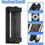 Exterior Black LED Wall Mounted Light, K9 Crystal Bubble and Dusk to ...