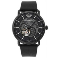 Emporio Armani Men's Armani Luigi Beige Dial Leather Strap Watch ...