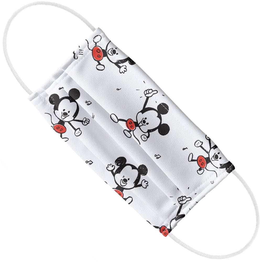 Mickey Mouse Fun Pattern 2-Ply Reusable Cloth Face Mask Covering ...