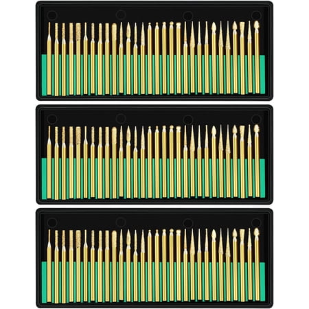 Rotary Burr Set,Diamond Burr Bits Titanium Coated Bits Glass Drill Kit ...