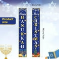 Hanukkah Christmas Porch Banner Sign Decorations, 2PCS Blue Happy ...