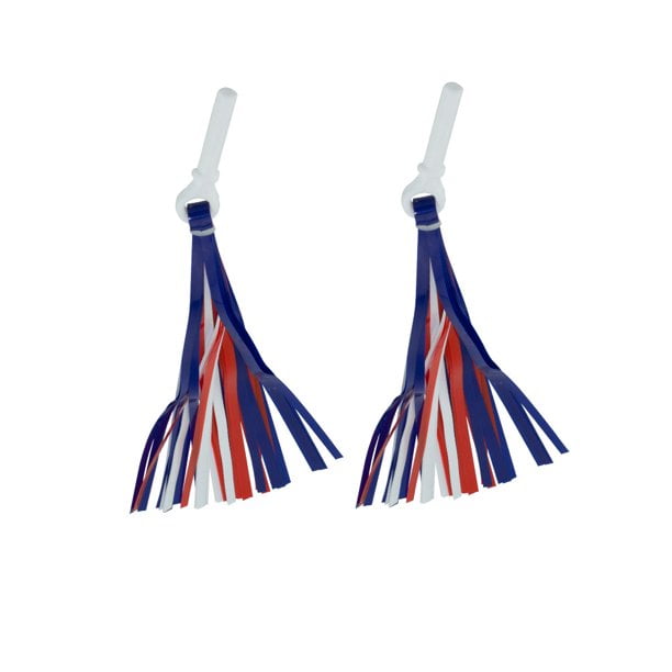 PVC Streamers/Tassels for Bicycle Bike Grips Red/White/Blue - Walmart.com