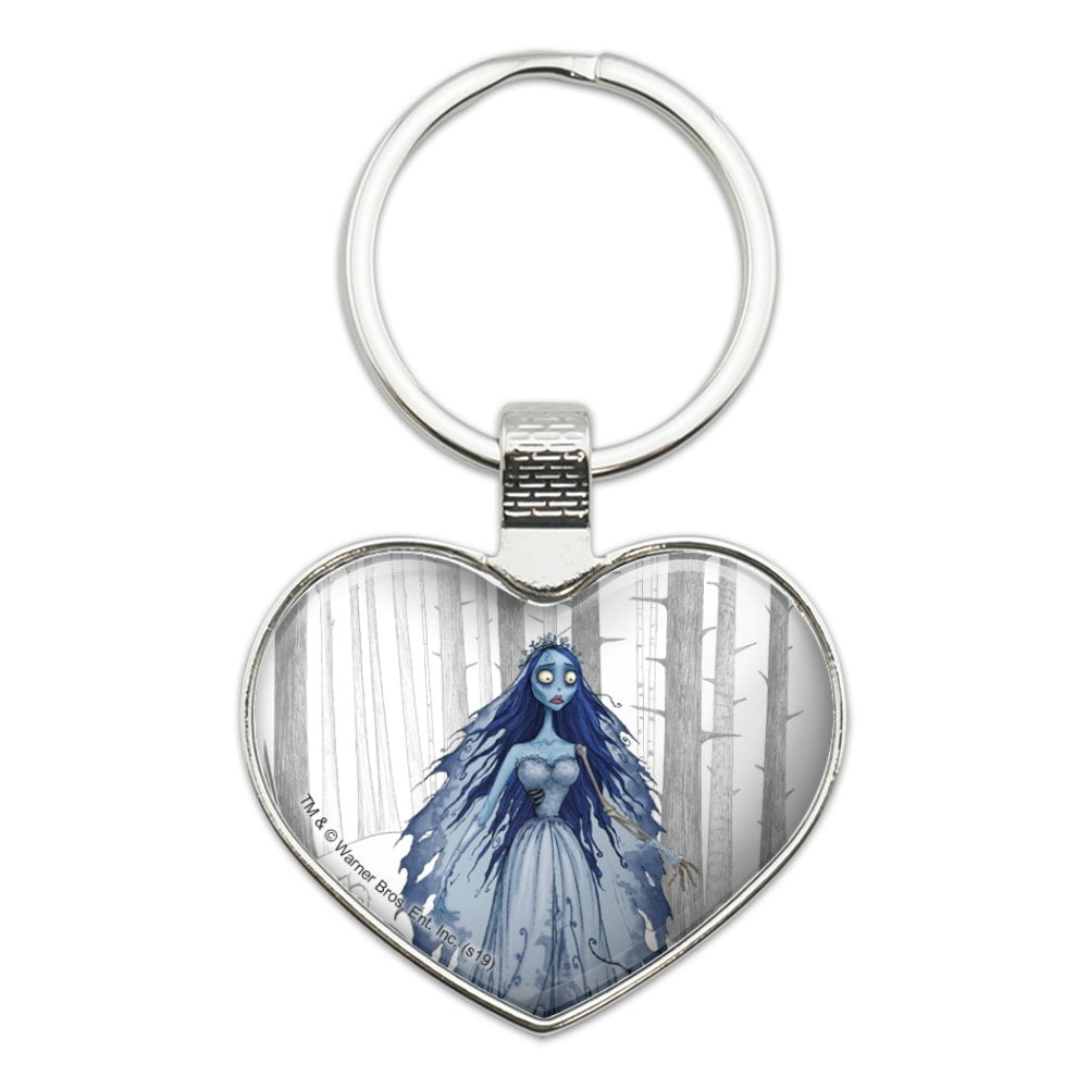 Corpse Bride Bride Keychain Heart Love Metal Key Chain Ring - Walmart.com