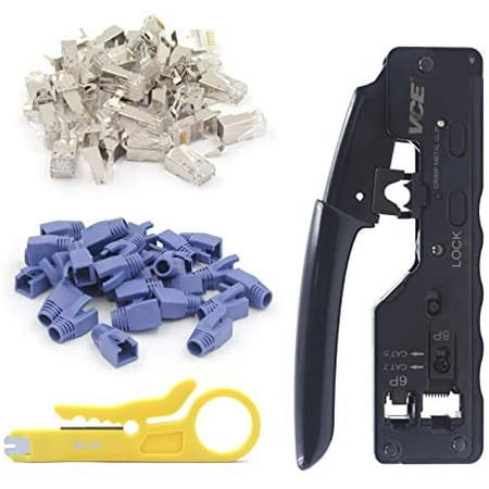 VCE RJ45 RJ11 RJ12 Network Ethernet Cable Crimping Tool + Mini Wire ...