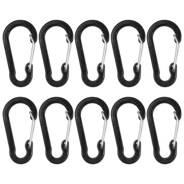 6 PCS/set Aluminum Screw lock Carabiner Clip, D-shape locking Clip ...