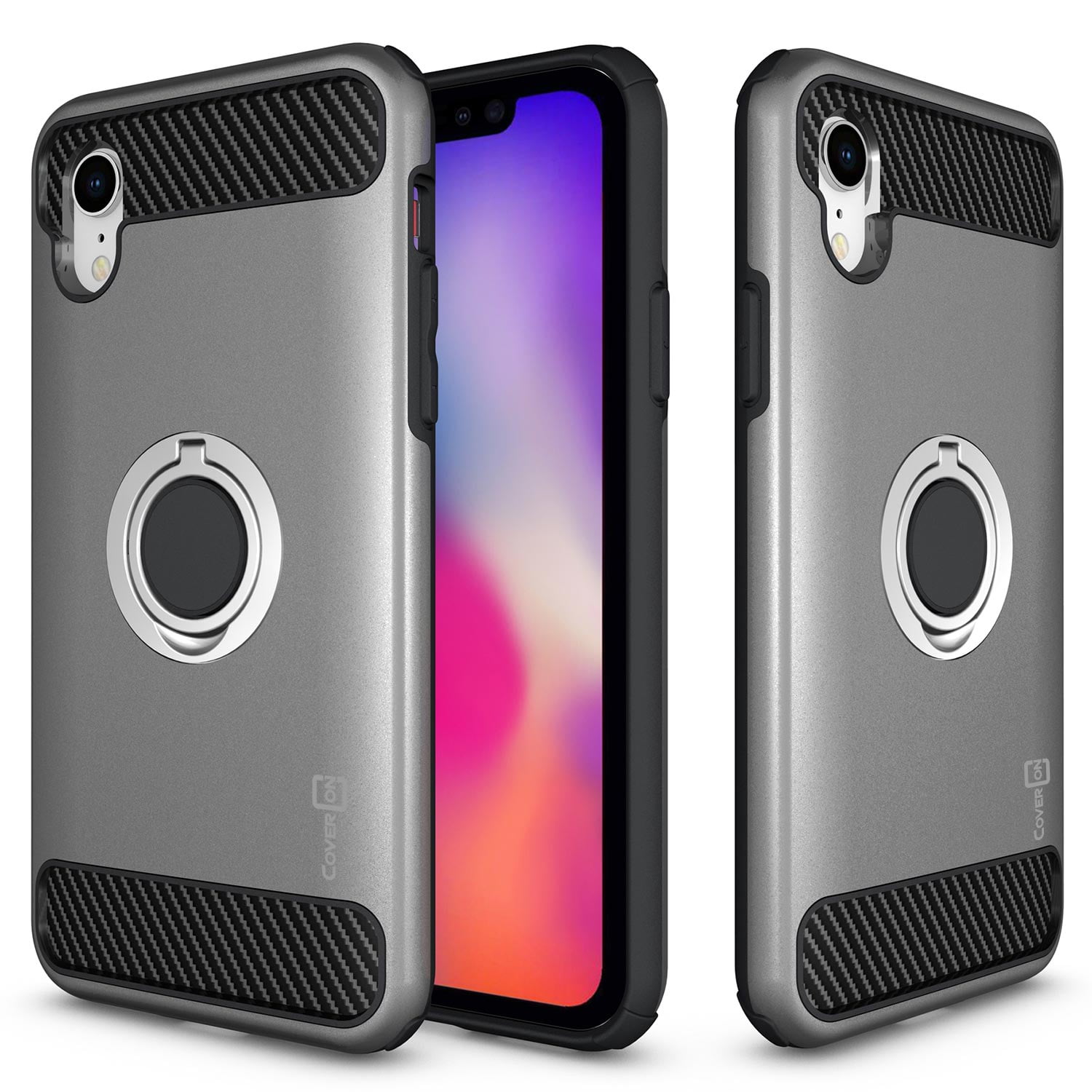 CoverON Apple iPhone XR (6.1") Case with Ring Holder, RingCase Series ...