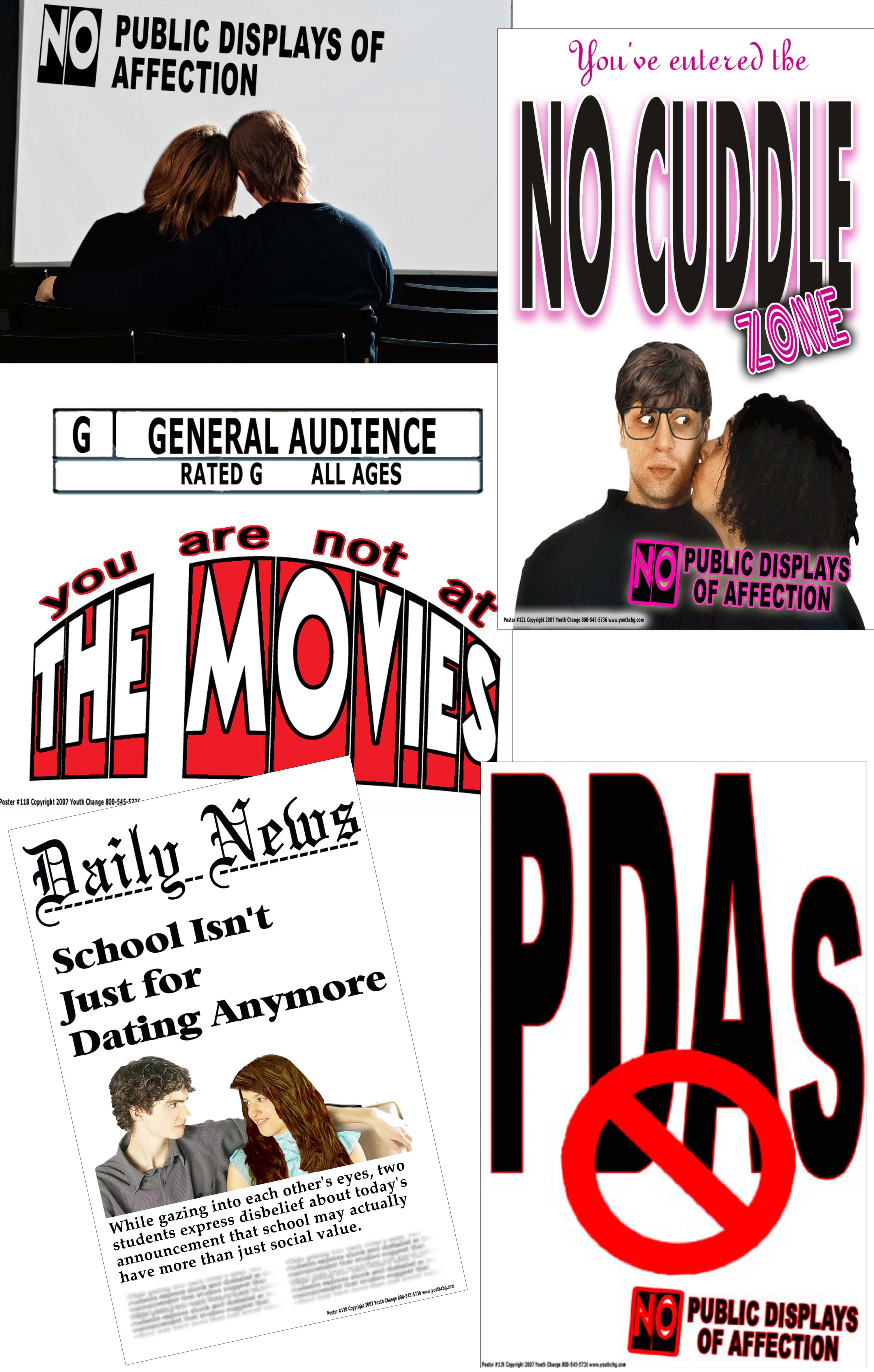 Youth Change Poster Set #S18 End Awkward Public Displays of Affection ...