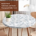 Botanical Leafy Vines Round Tablecloth 55-60 Inch Round Fitted Table ...