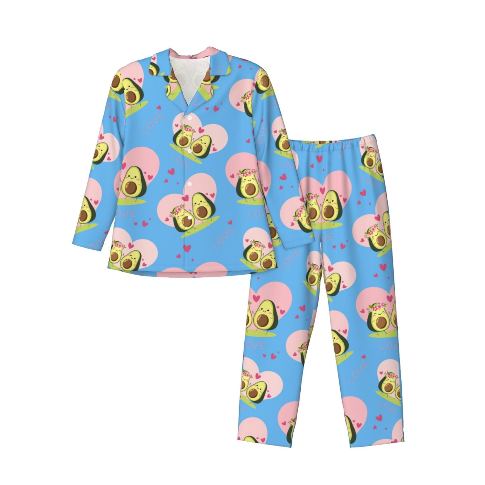 Balery Avocado Lovers Pijama para Hombre de Dos Piezas con Manga Larga ...