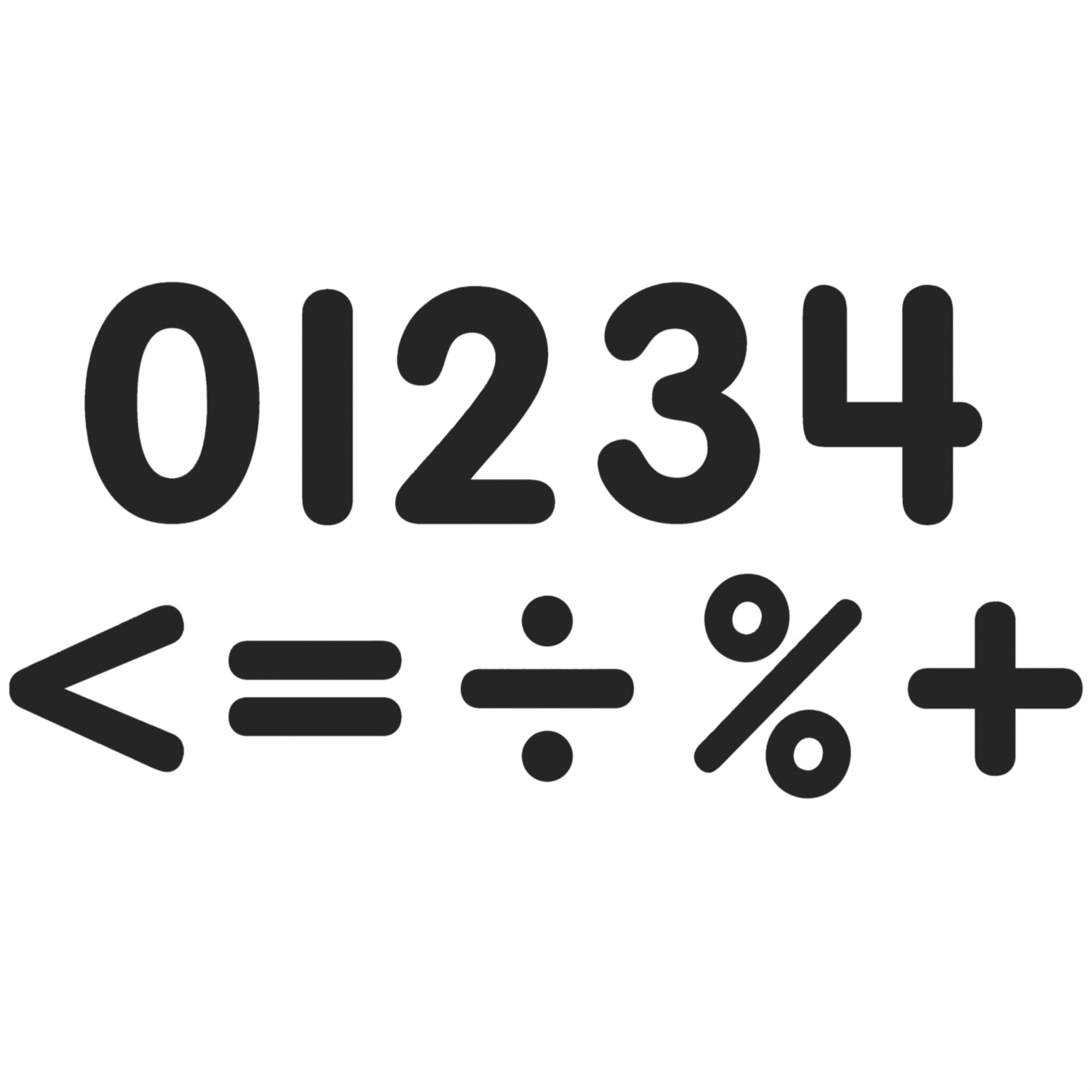 Teacher Created Resources Black Classic Magnetic Numbers 2 1 2 Inches