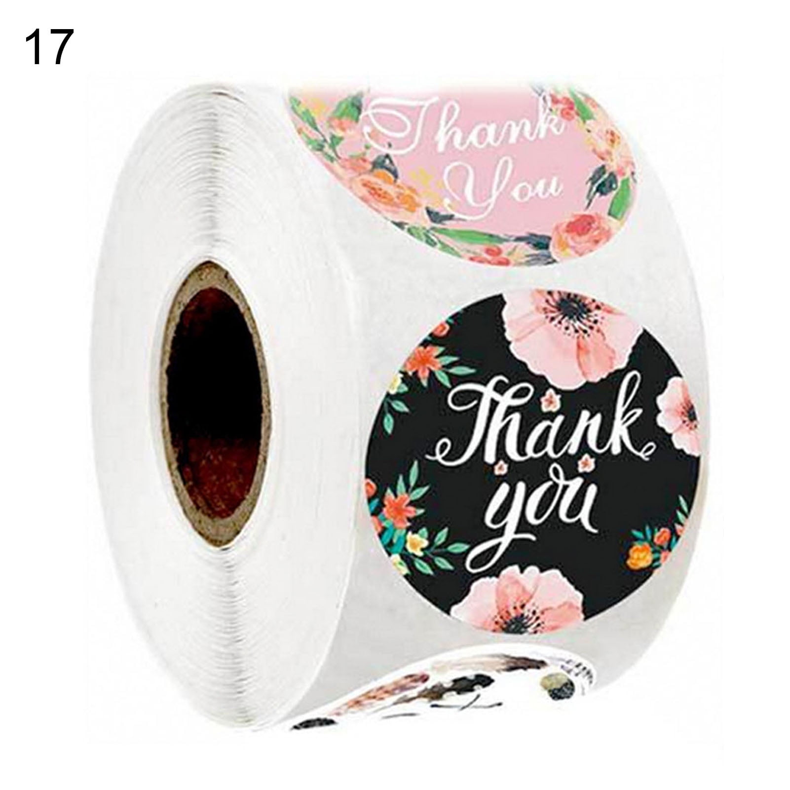 Naturegr 500Pcs Floral Pattern Thank You Stickers Roll Gift Wraps ...