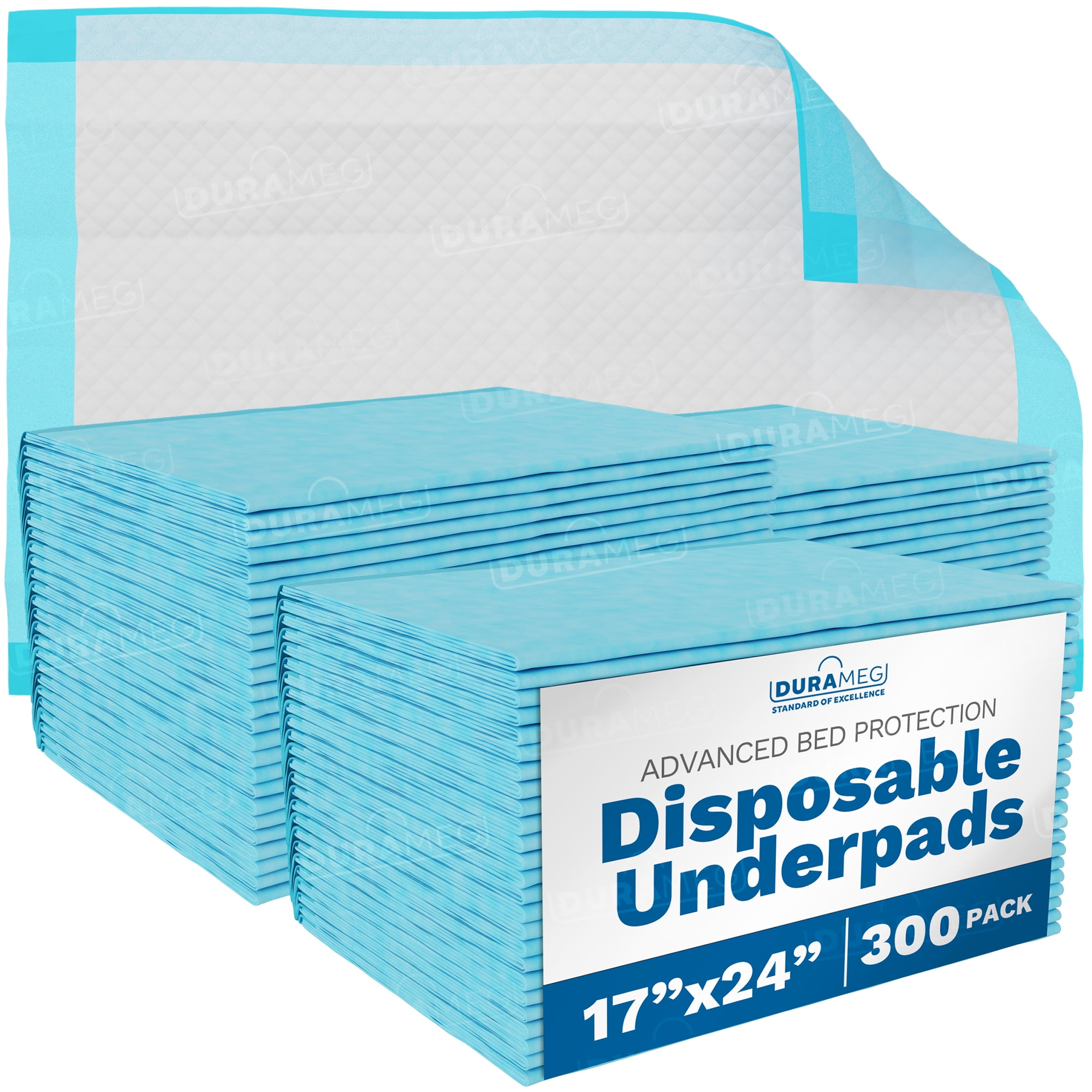 Disposable Underpads 17”x24” [300-Pads] Moderate Absorbency Chux ...