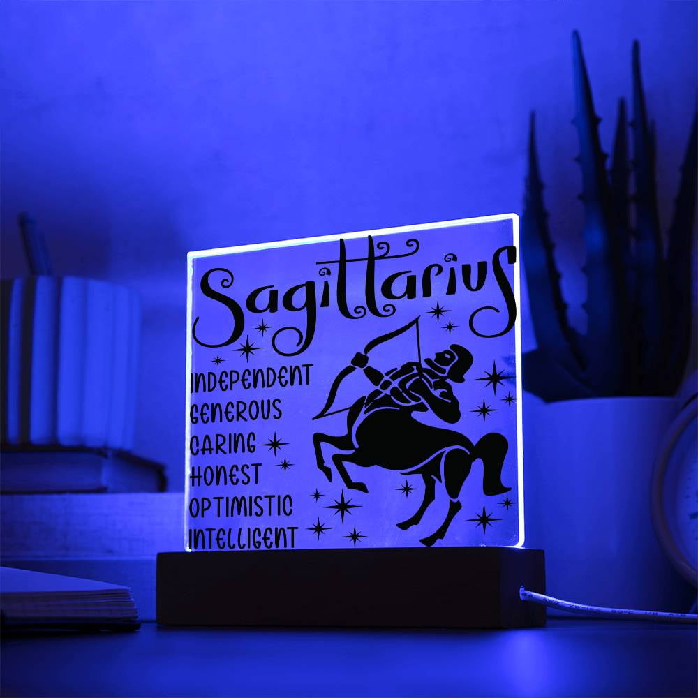 Sagittarius Zodiac Sign Positive Traits | Acrylic Square Plaque ...