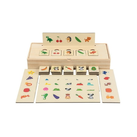 Konesky Kids Wooden Matching Toy Baby Matching Game Traditional Picture ...