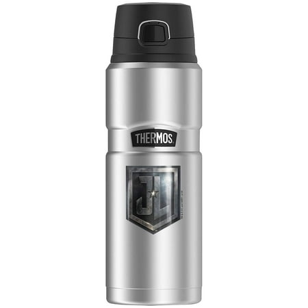 Justice League Movie JL Shield Logo, THERMOS STAINLESS KING Stainless ...