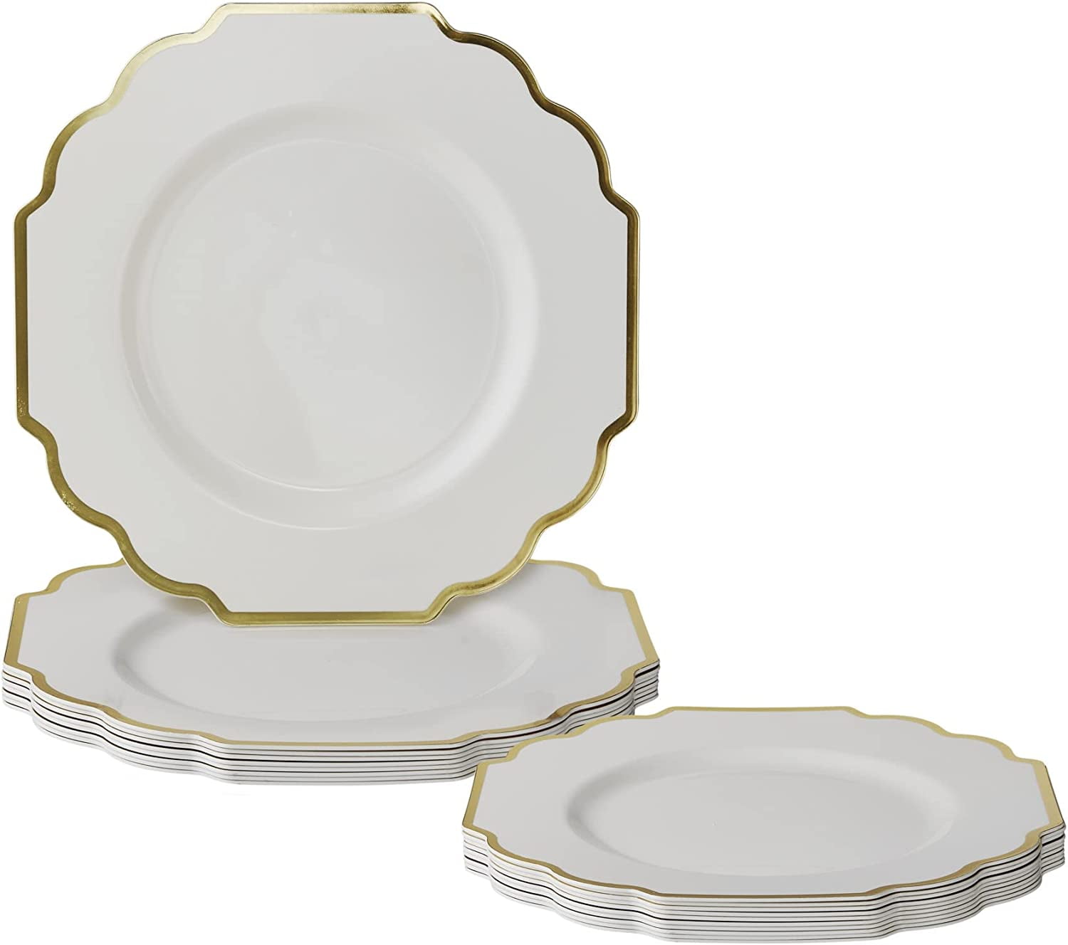 Elegant Disposable Plates For Party - (10 Pc) Heavy Duty Disposable ...