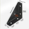 Rust Resistant Large Metal Corner Bracket Support for Safe 90 Degree ...