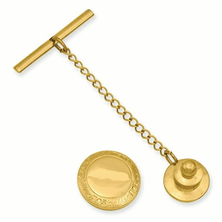 Kelly Waters Gold Plated Round Scrolled Edge Engravable Tie Tac Lapel ...