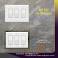Decorative light switch or outlet wall plates, medium size 3-gang 4.88 ...