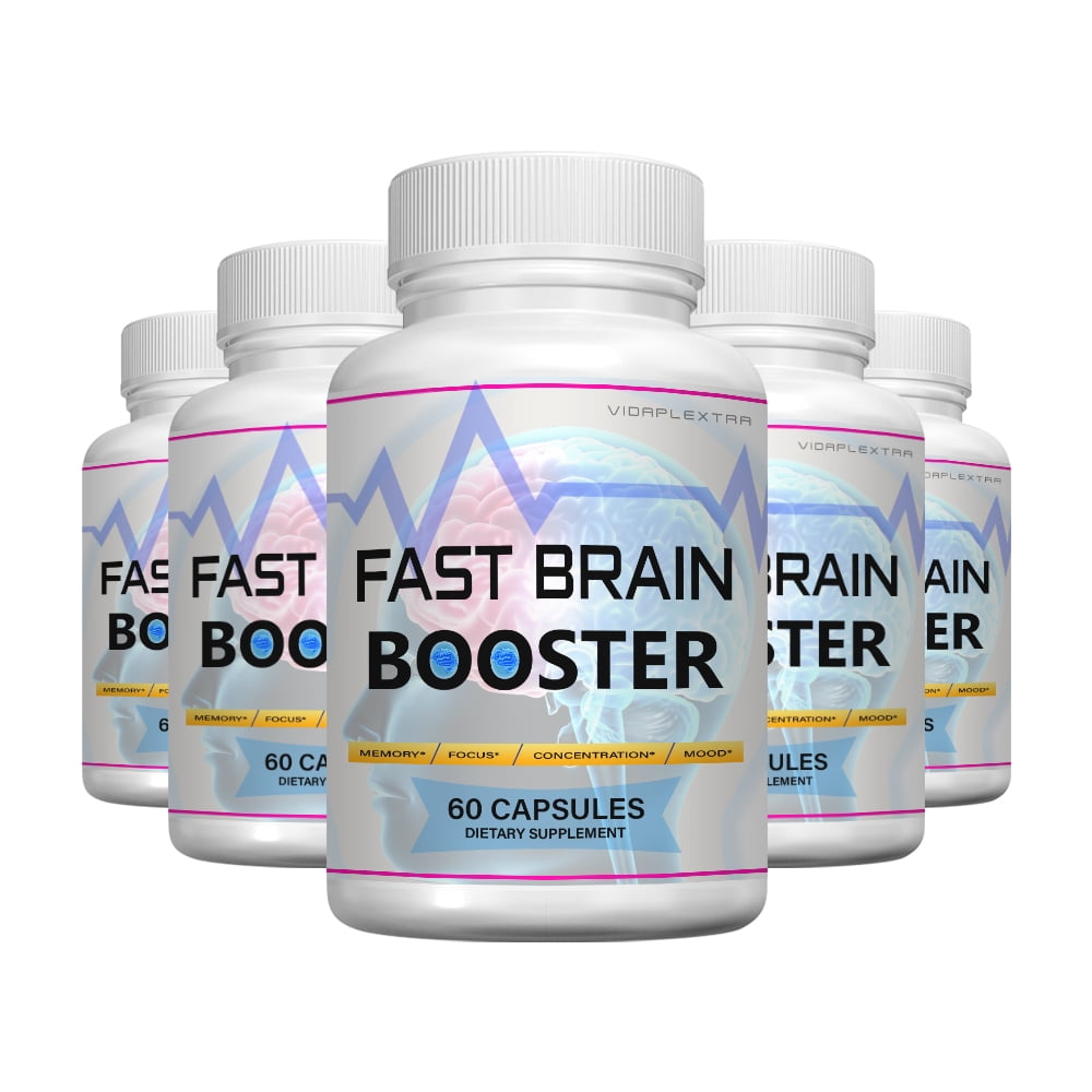 (5 Pack) Fast Brain Booster Capsules - Fast Brain Booster Advanced Capsules - Walmart.com