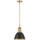 Possini Euro Design Black Burnished Brass Mini Pendant Light 9 3/4 ...