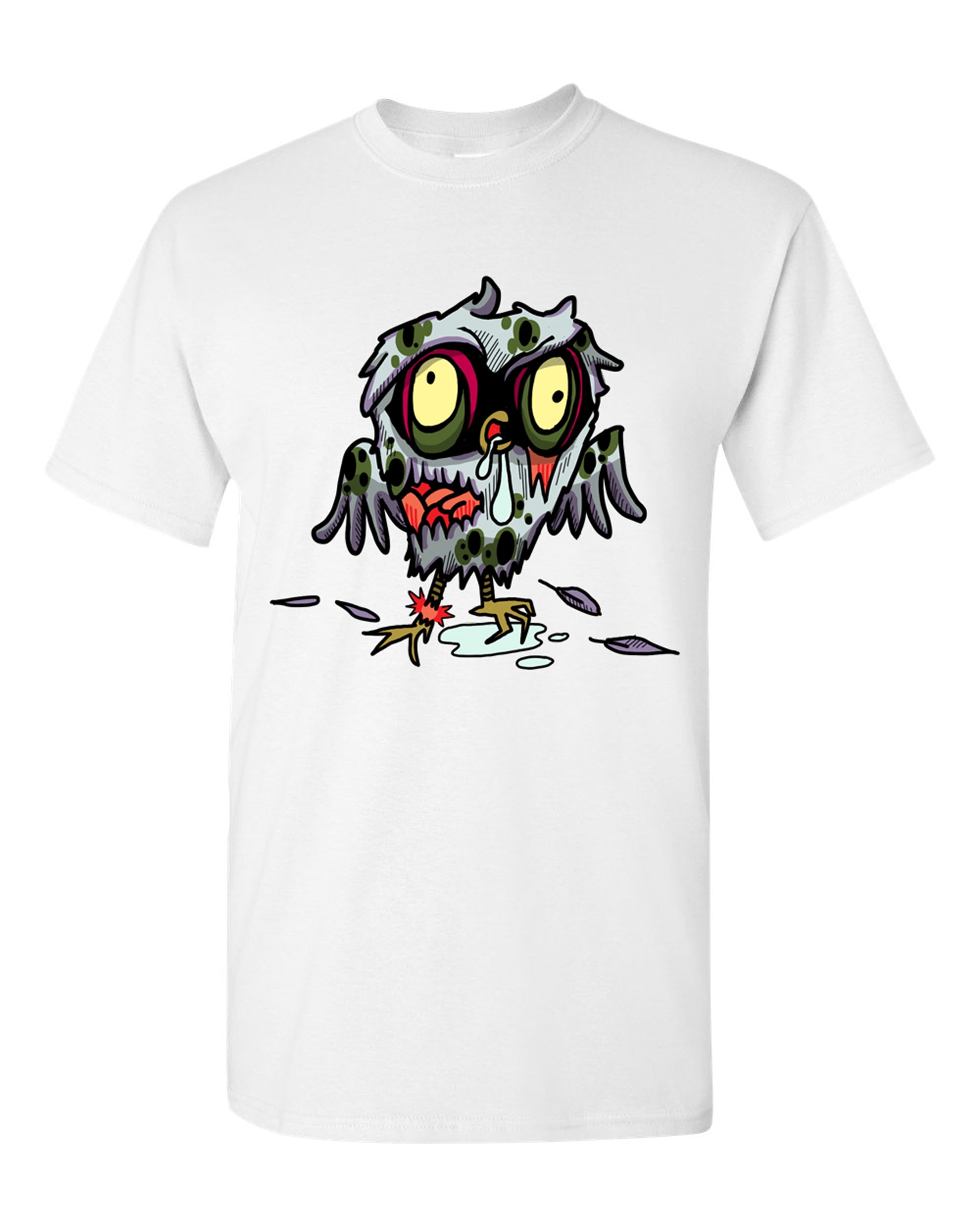 Zombie Owl Undead Animals Adult DT T-Shirt Tee - Walmart.com