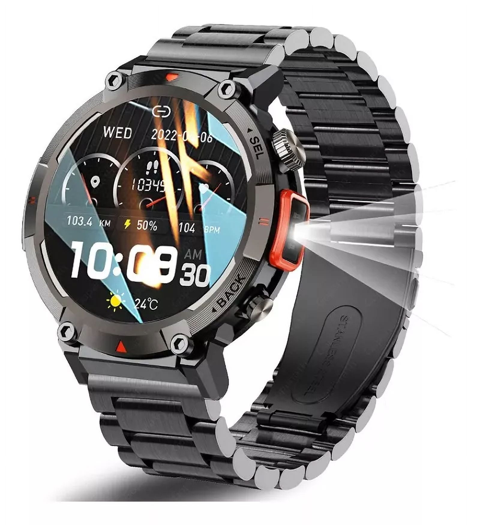 Reloj Inteligente Táctico Eigiis Ke3 Linterna Con Doble Corr | Walmart ...