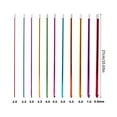 11Pcs Aluminum Tunisian Crochet Hook 27cm Long Ergonomic Grip Afghan ...
