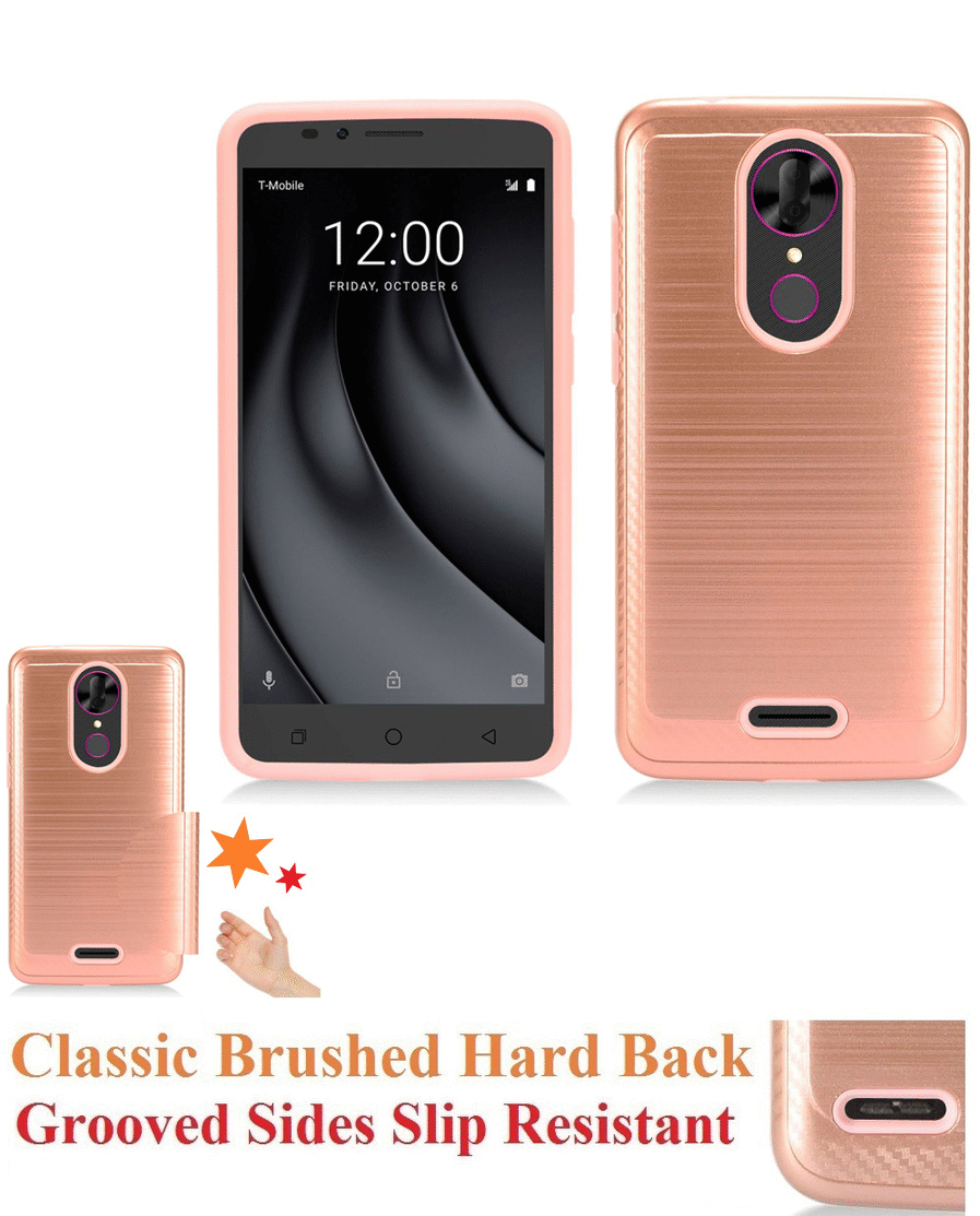 for 6" T-Mobile REVvL + PLUS coolpad Case Phone Case Grooved Sides Firm ...